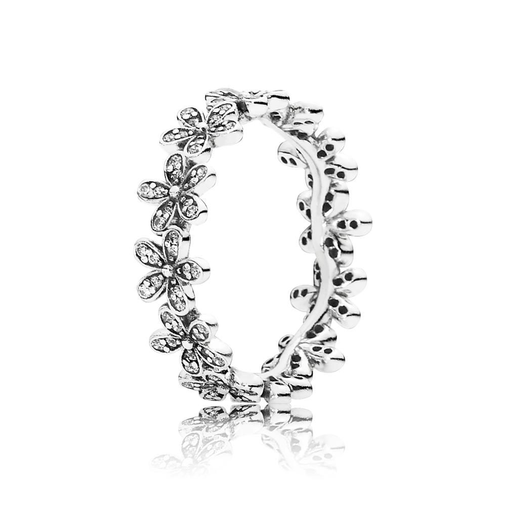 PANDORA prsten Oslňující sedmikrásky - Levné stříbro a stříbrné šperky